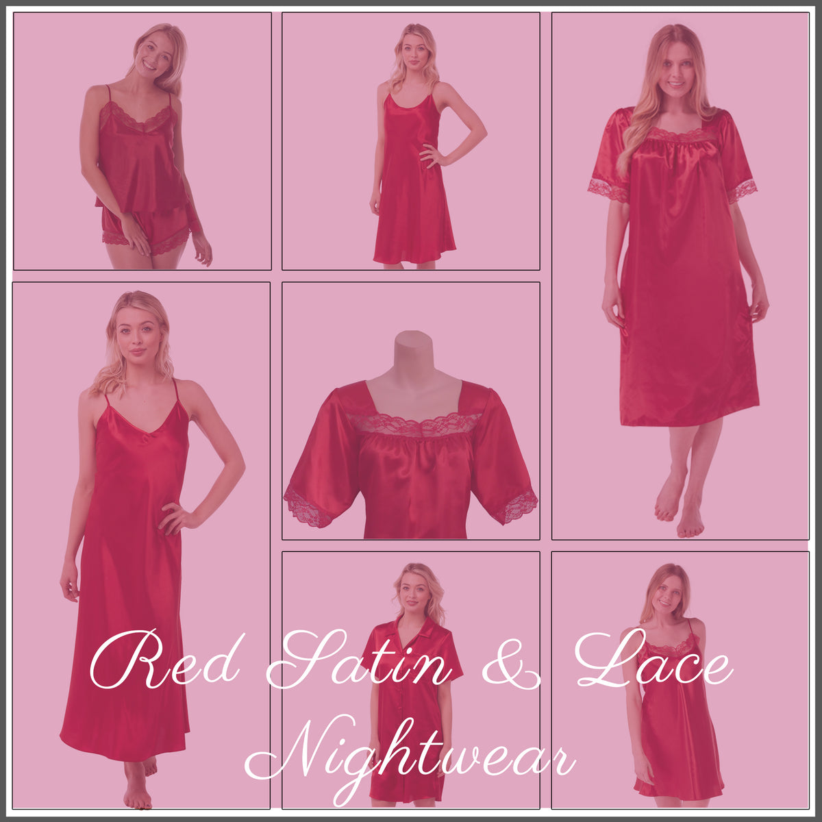 Red Satin Nightwear Collection – Just For You Boutique®