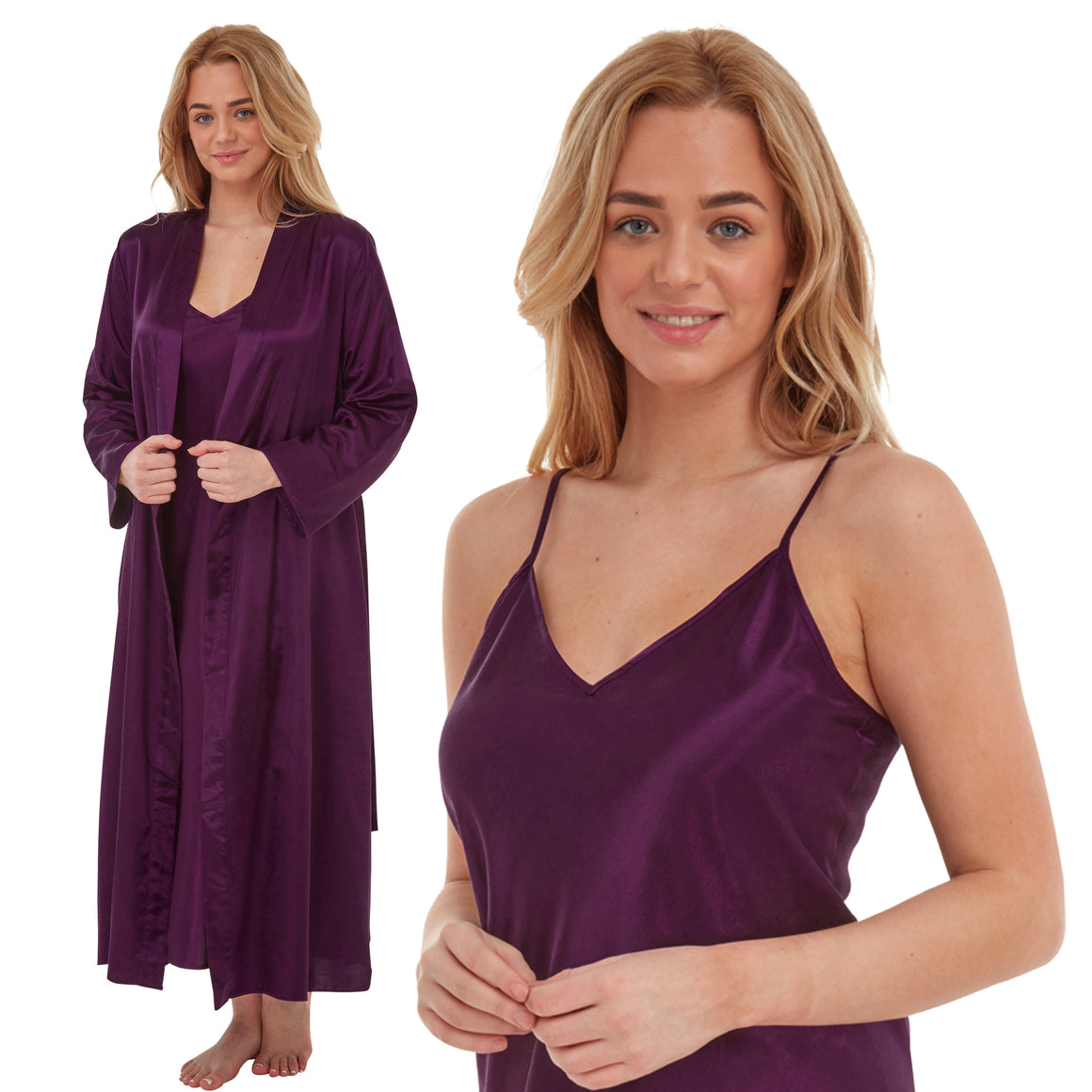 Full length satin nightdress in UK sizes 8 to 34 – Just For You Boutique®