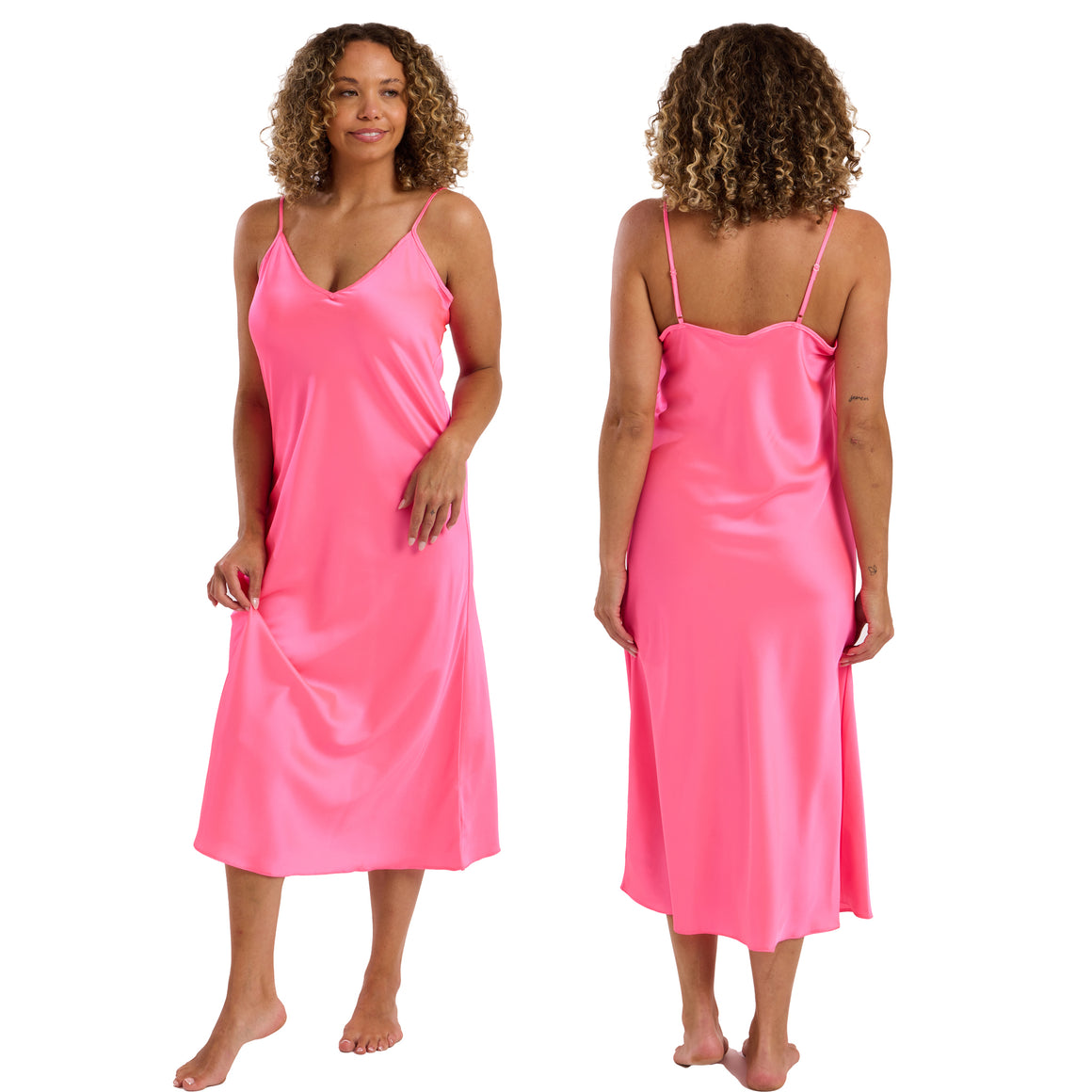Full length satin nightdress in UK sizes 8 to 34 – Just For You Boutique®