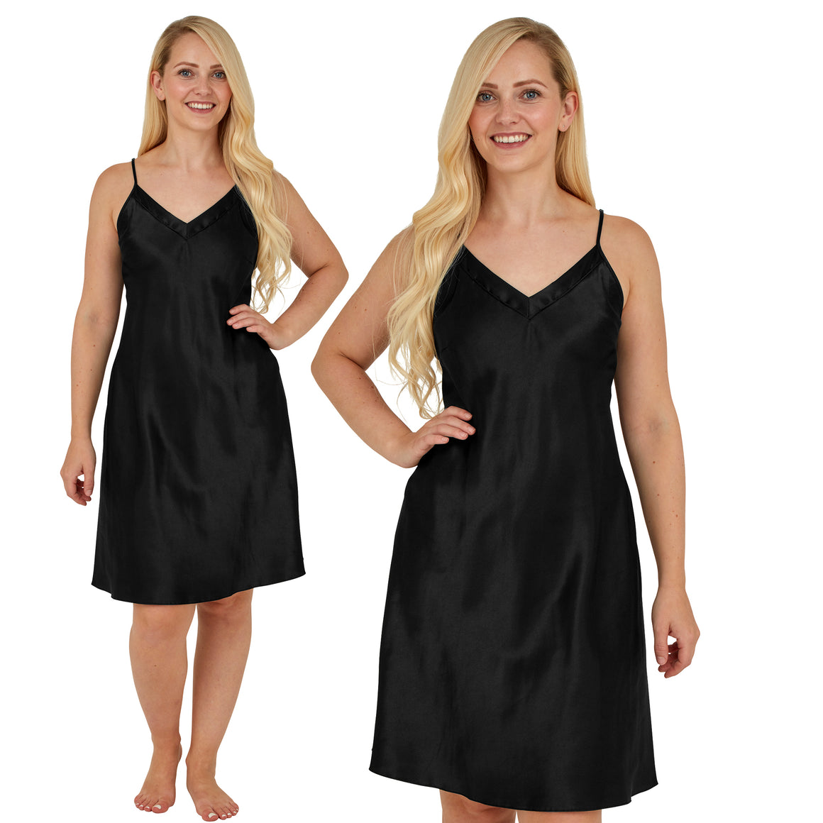 Satin Chemise, Negligee & Slip Dresses in UK Plus Sizes – Just For You ...