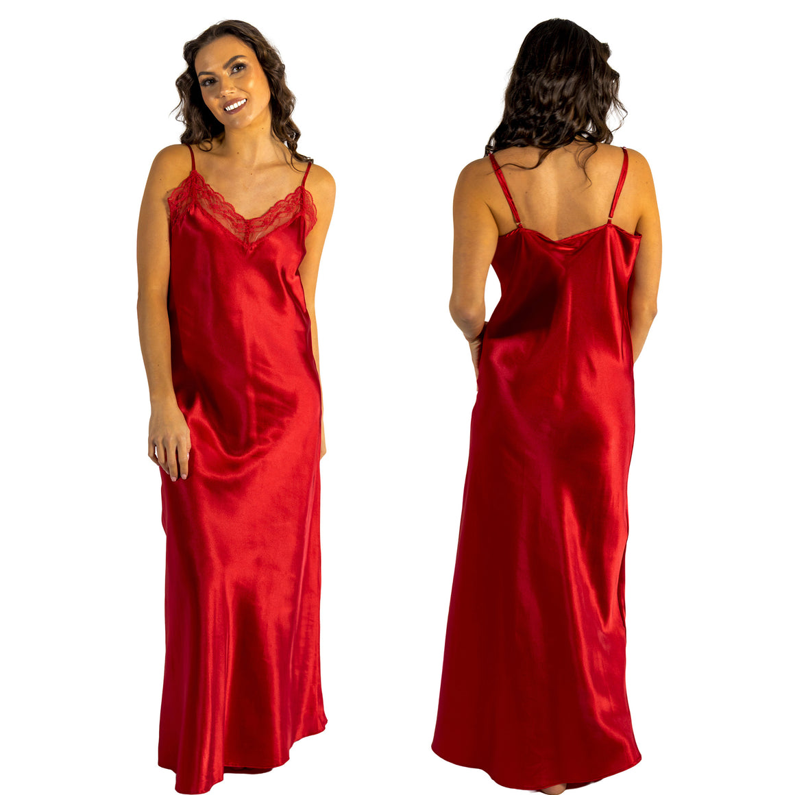 Full length satin nightdress in UK sizes 8 to 34 – Just For You Boutique®